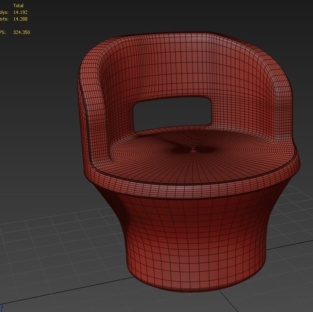 3d Model Circular Armchair