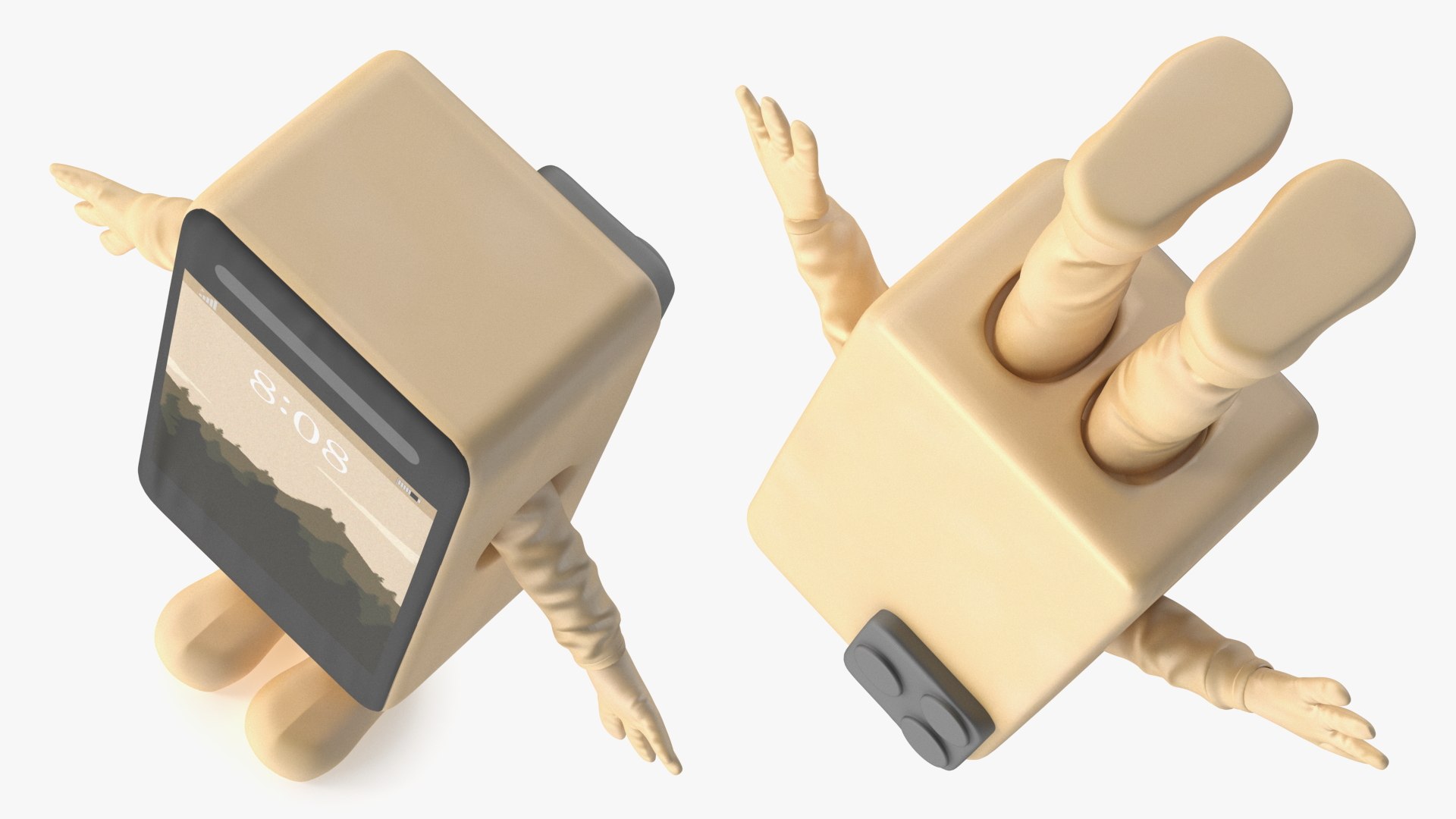 3D Model Golden IPhone Costume Character A-pose - TurboSquid 2059345