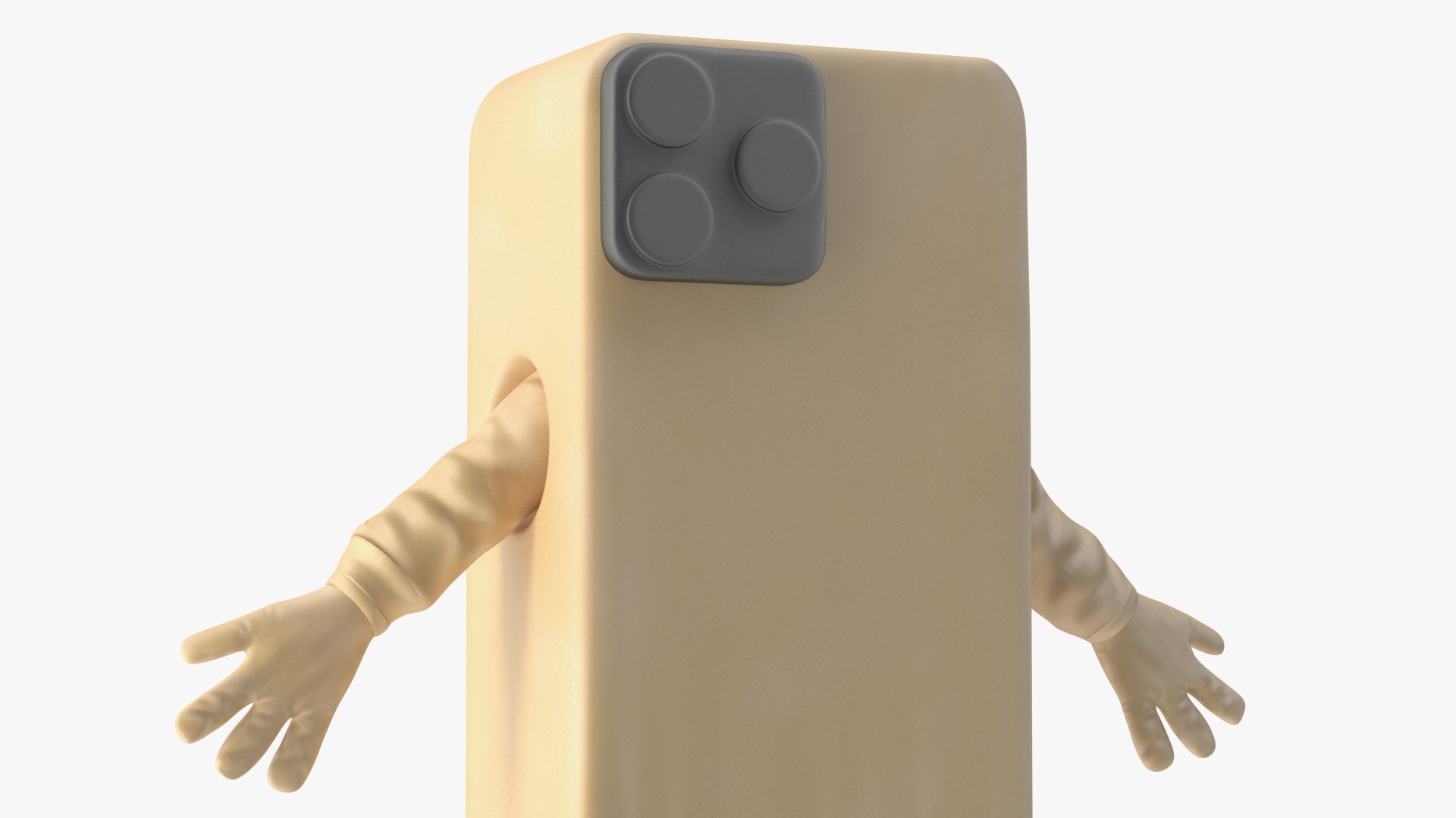 3D Model Golden IPhone Costume Character A-pose - TurboSquid 2059345