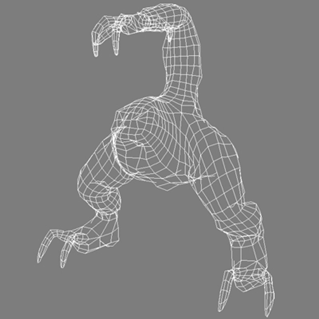 3d ready monster character gimp model