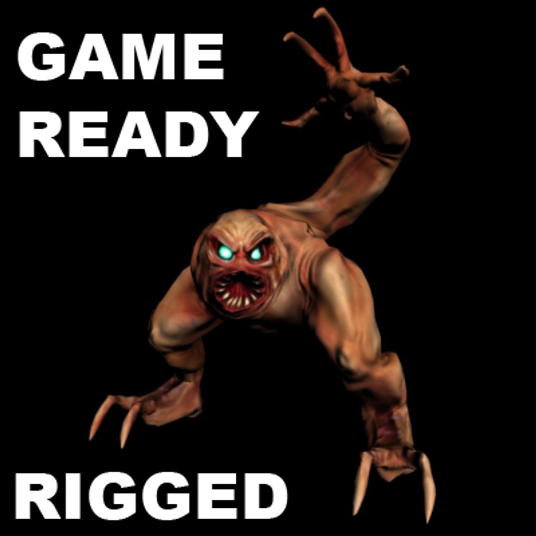 3d ready monster character gimp model