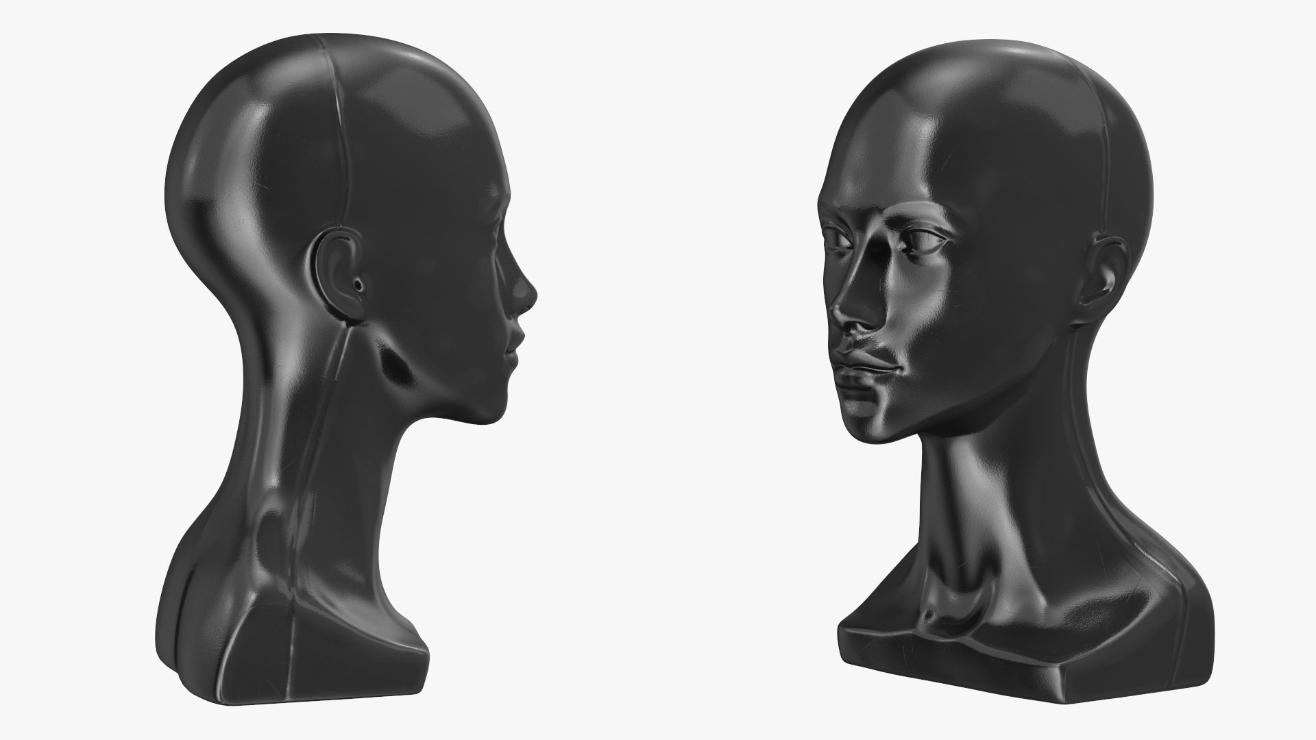 Black Woman Mannequin Head Model - TurboSquid 2212762