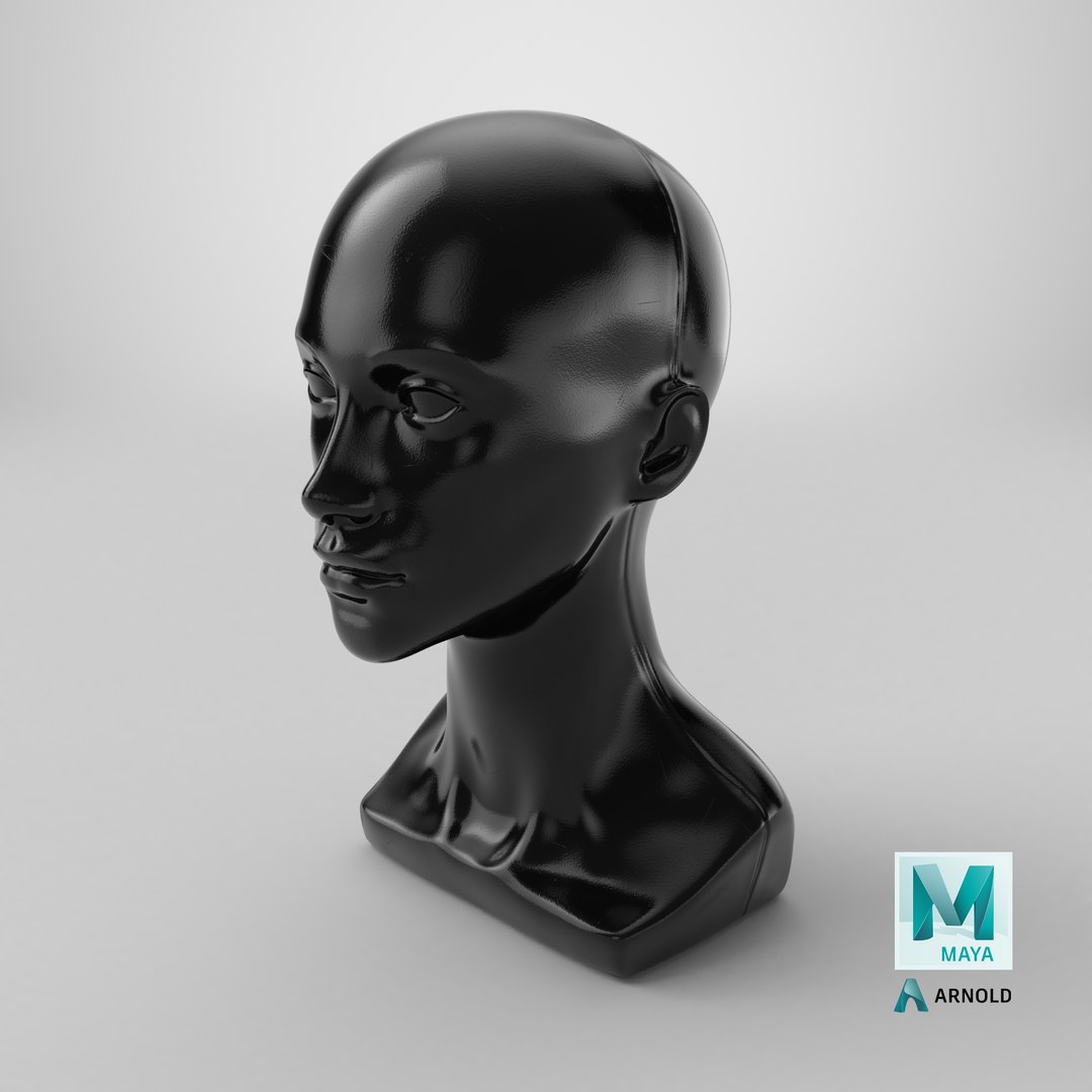 Black Woman Mannequin Head Model - TurboSquid 2212762
