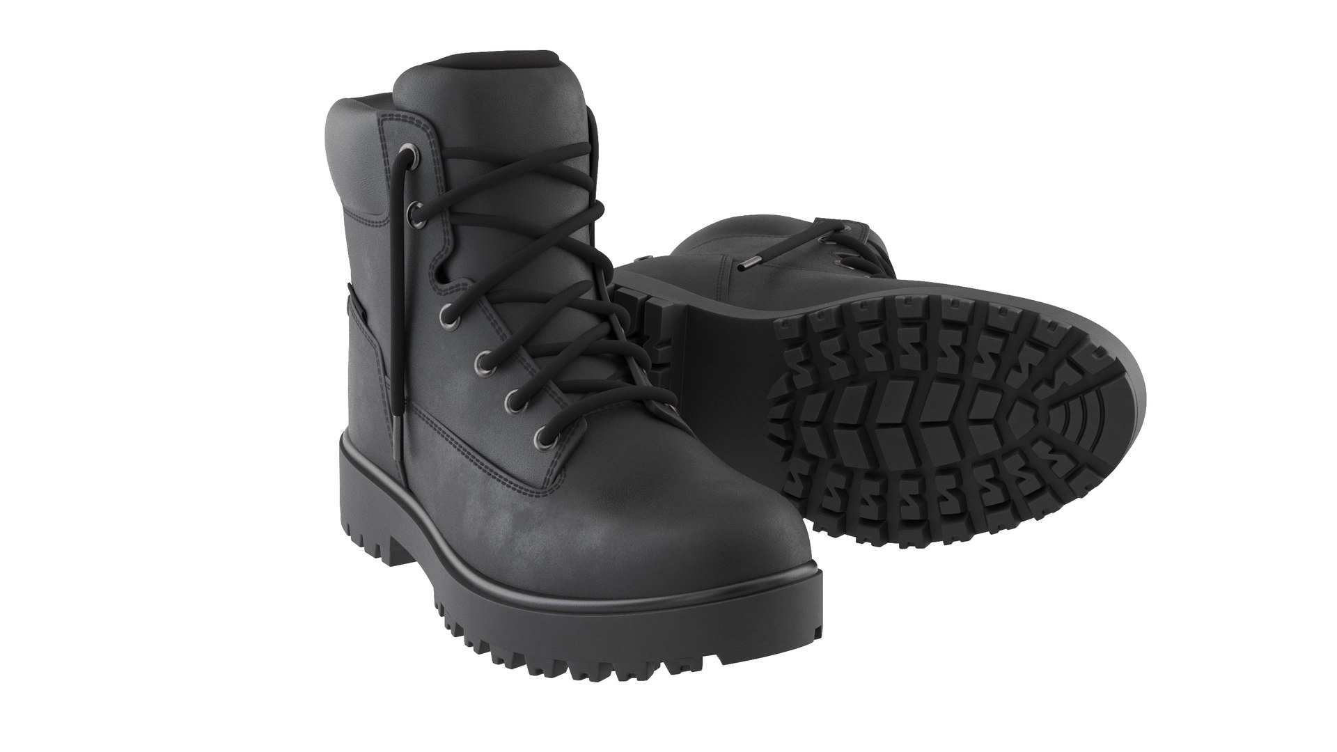 3D Leather Boots - TurboSquid 2374782