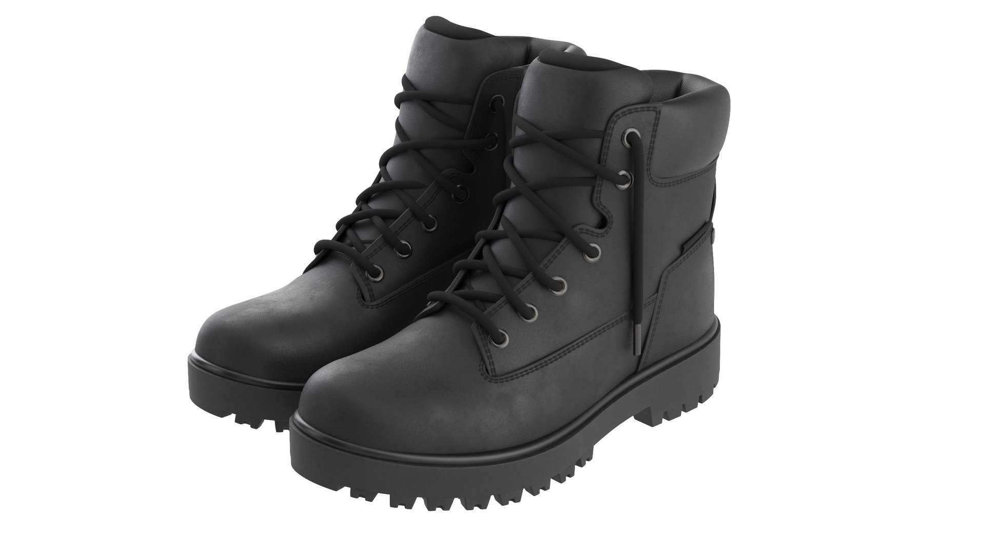3D Leather Boots - TurboSquid 2374782