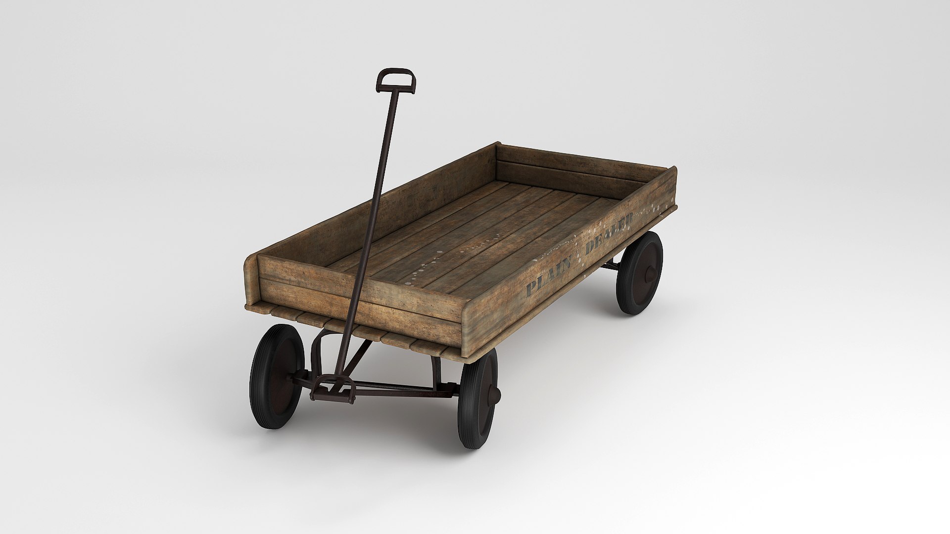 Wooden wagon 3D model - TurboSquid 1592750