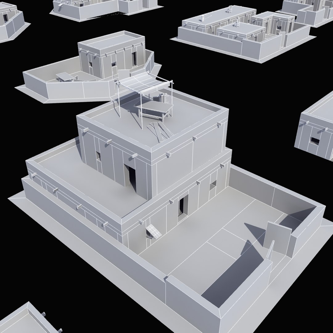 Afghan Compound Houses 3d Obj