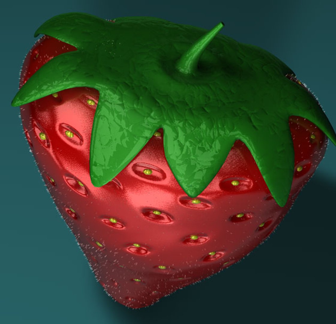 3d c4d realistic strawberry