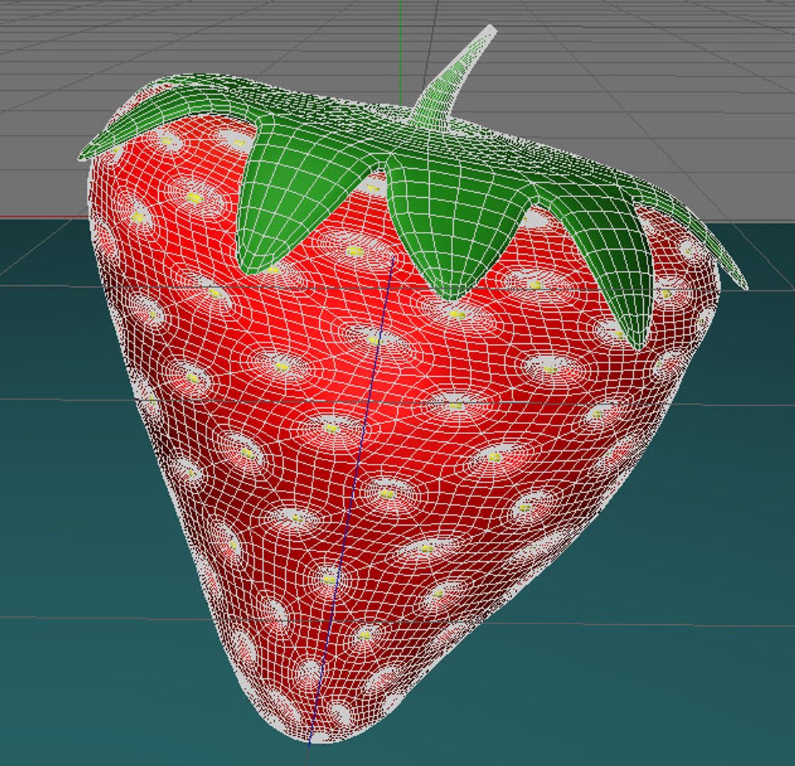 3d c4d realistic strawberry