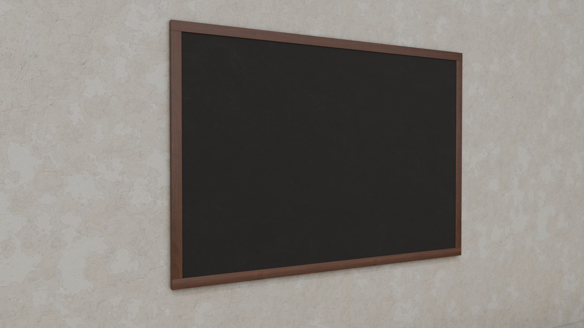 3D Classic Wall-Mounted Rectangular Blackboard Set - TurboSquid 2407777