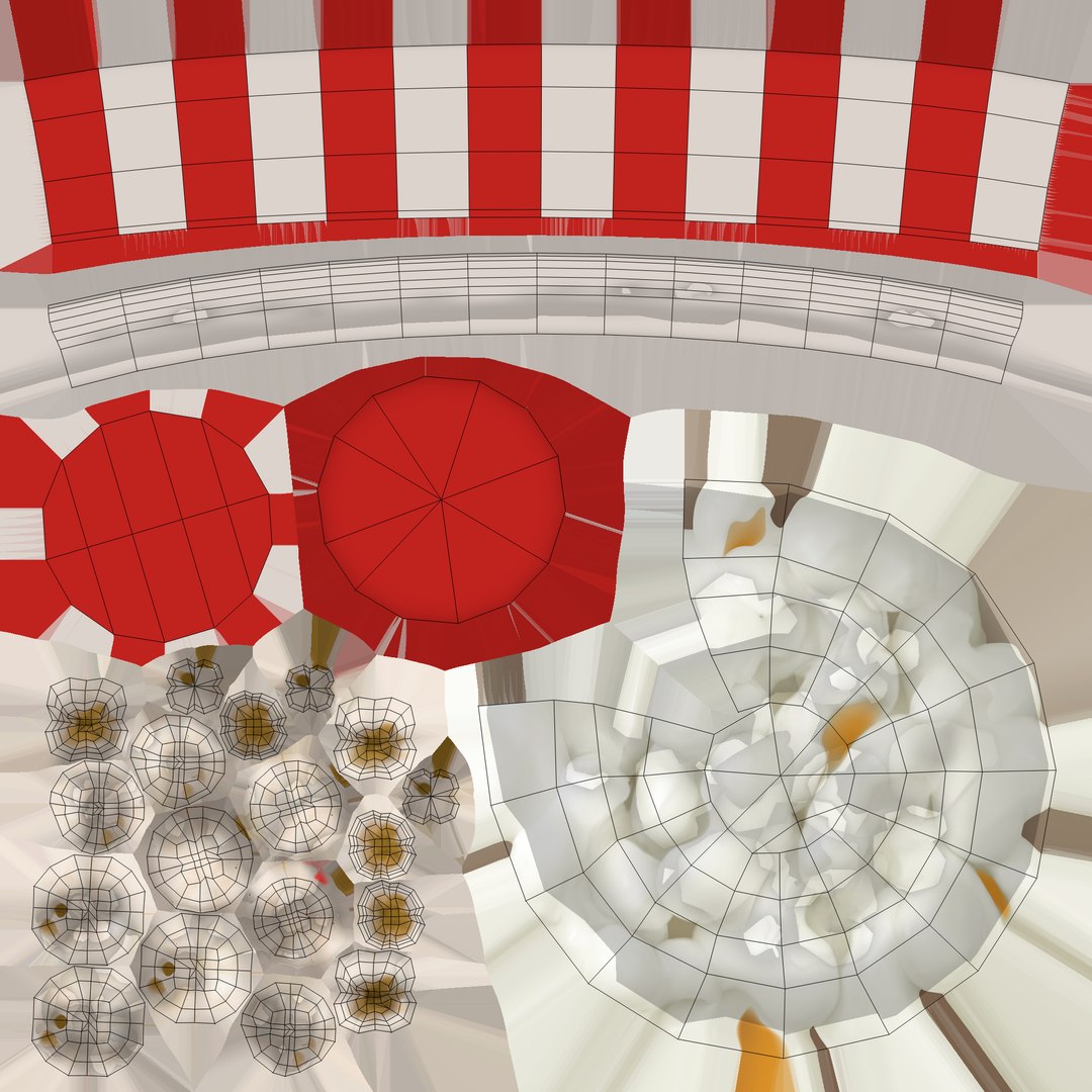 Low-Poly Popcorn Model - TurboSquid 2382593
