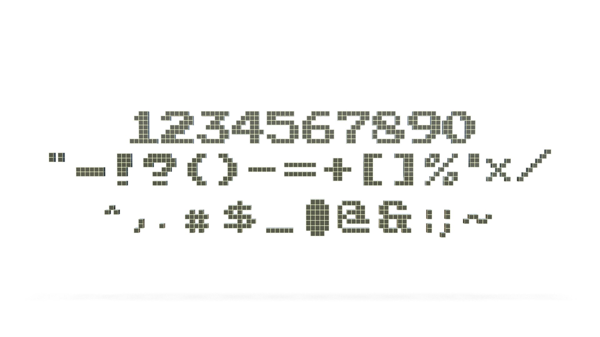 3D Font Mario 8-bit - TurboSquid 1329635