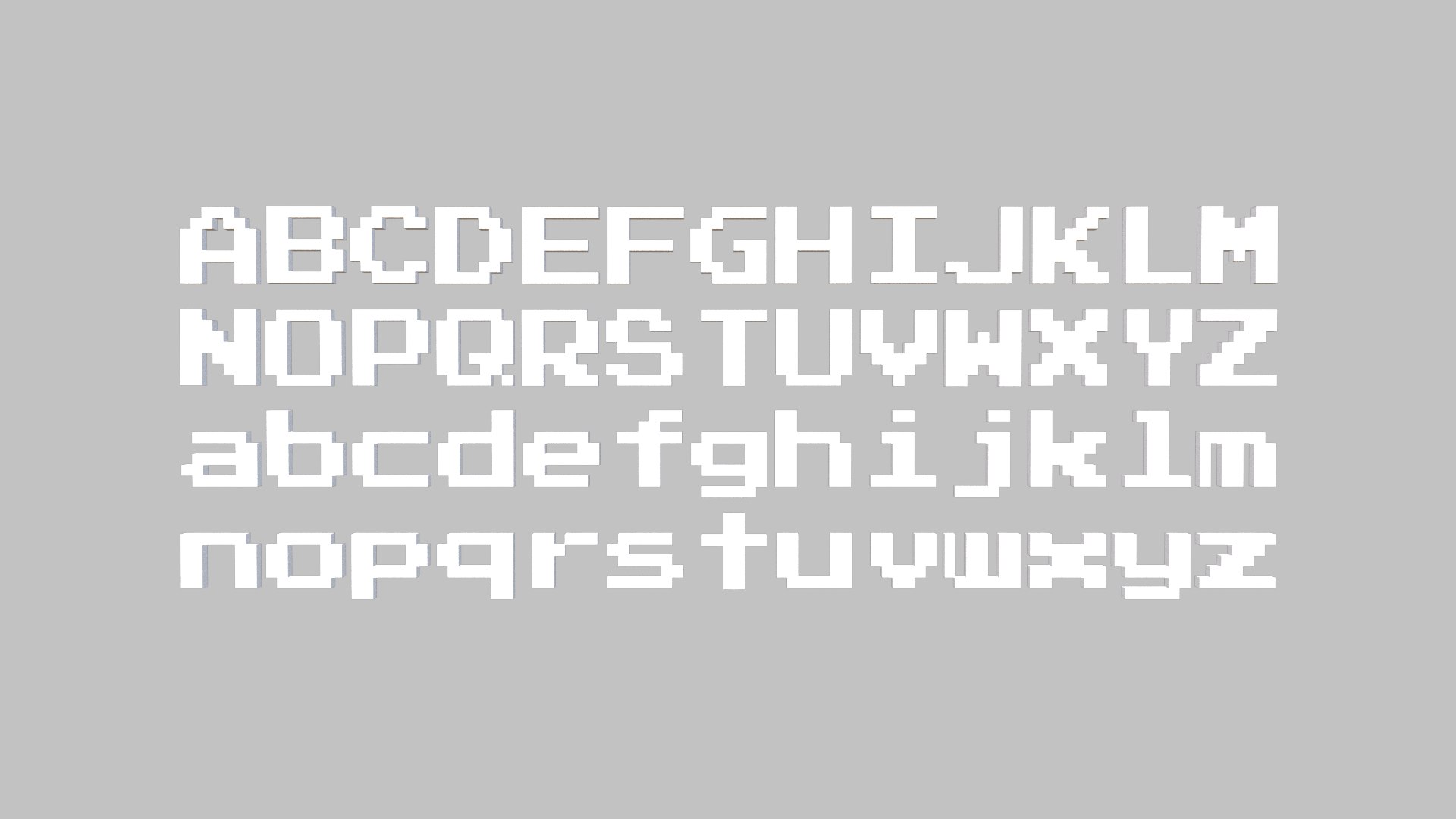 3D Font Mario 8-bit - TurboSquid 1329635