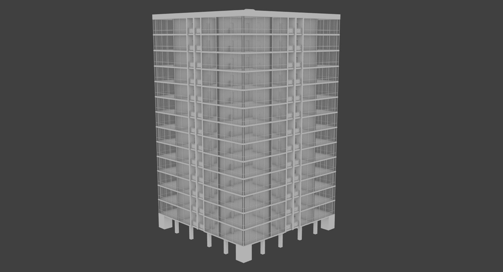 3d Apartment Skyscraper Building Interior Model