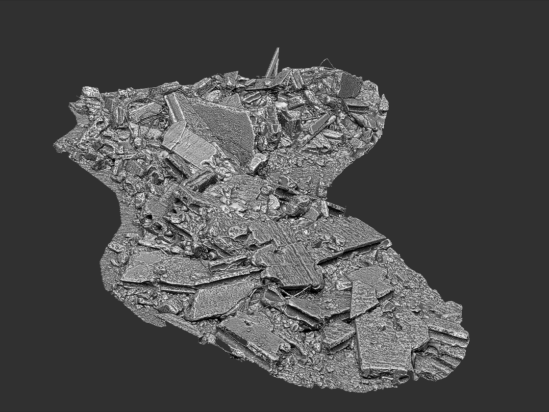 3d model demolished building ultra hd