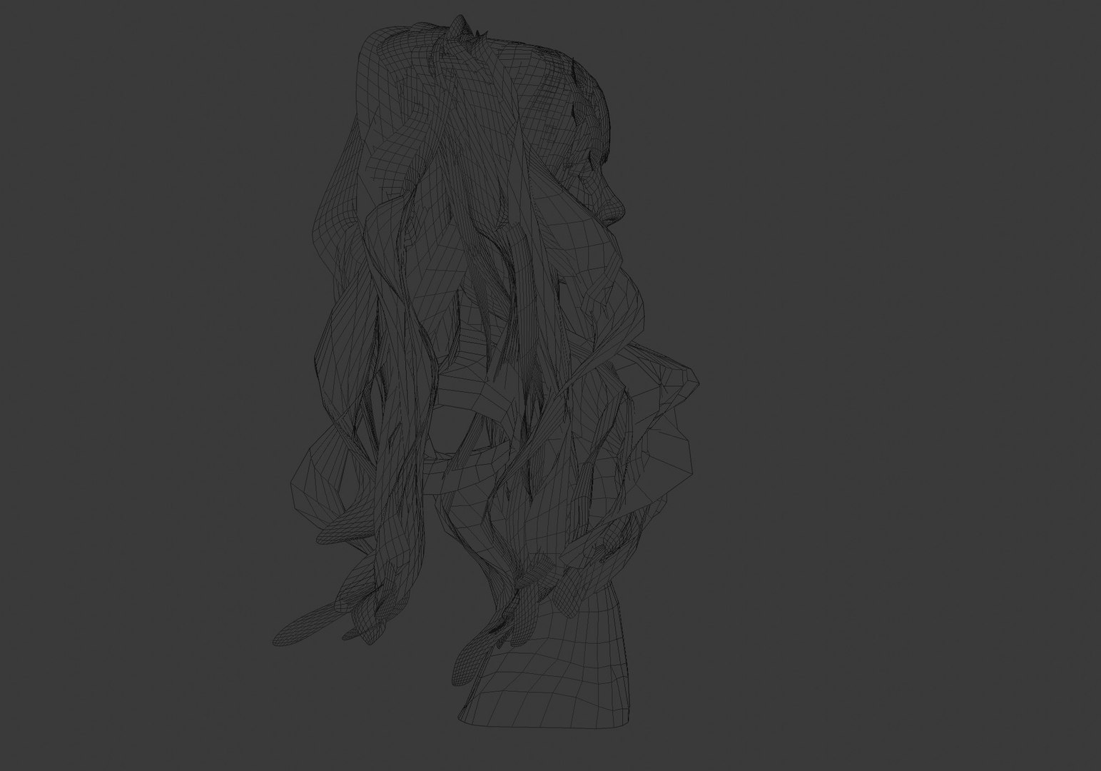 Curly Pigtail Hairstyle Model - TurboSquid 1933004