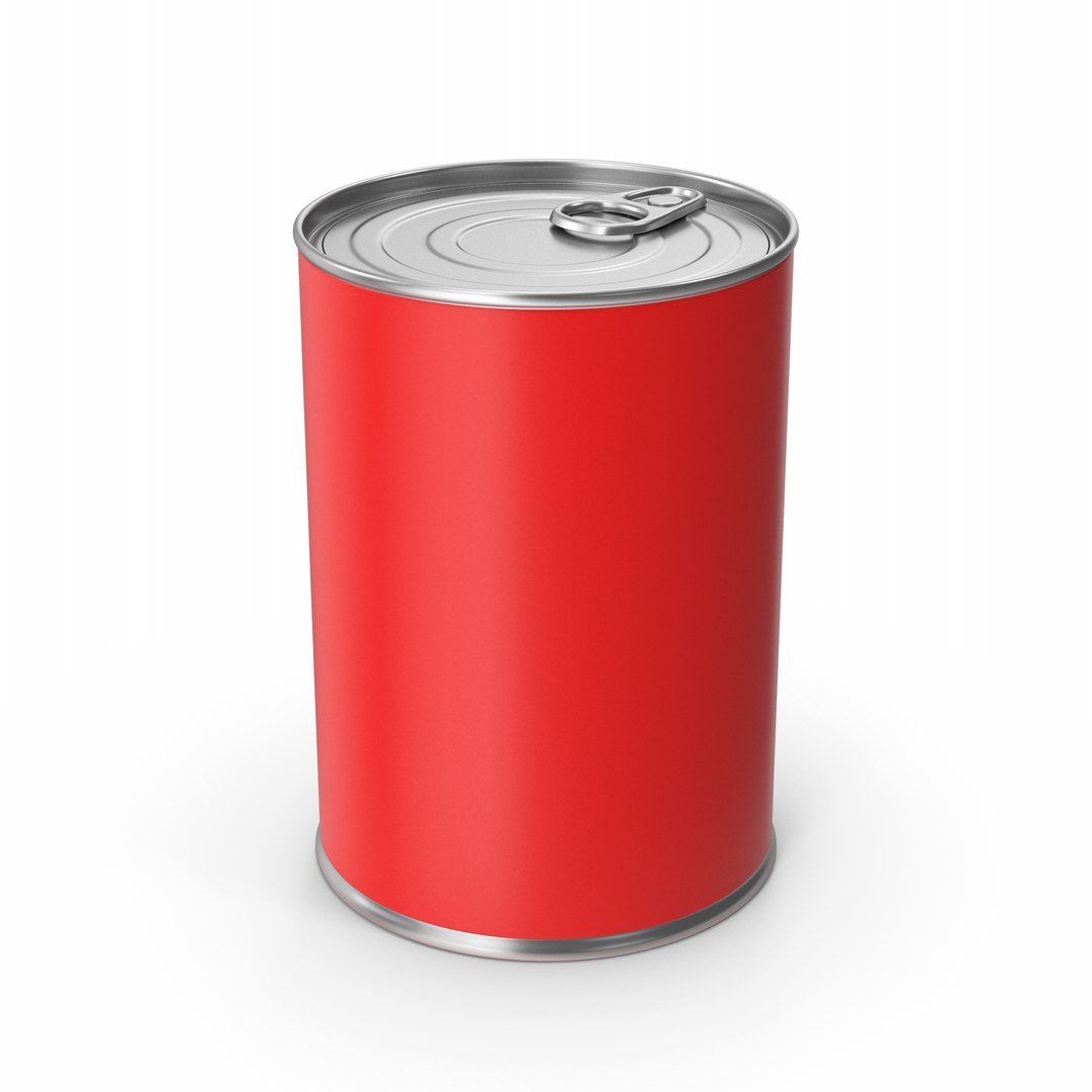 Red Food Can 3D Model - TurboSquid 1869718