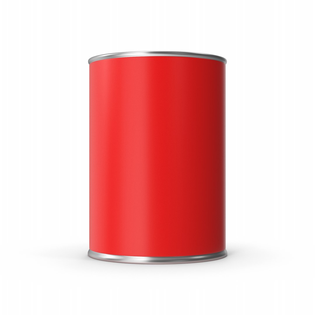 Red Food Can 3D Model - TurboSquid 1869718