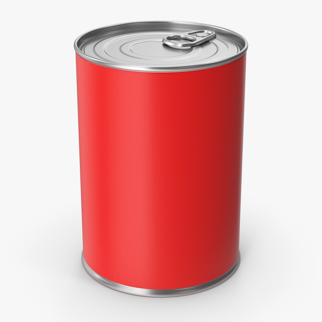 Red Food Can 3D model - TurboSquid 1869718