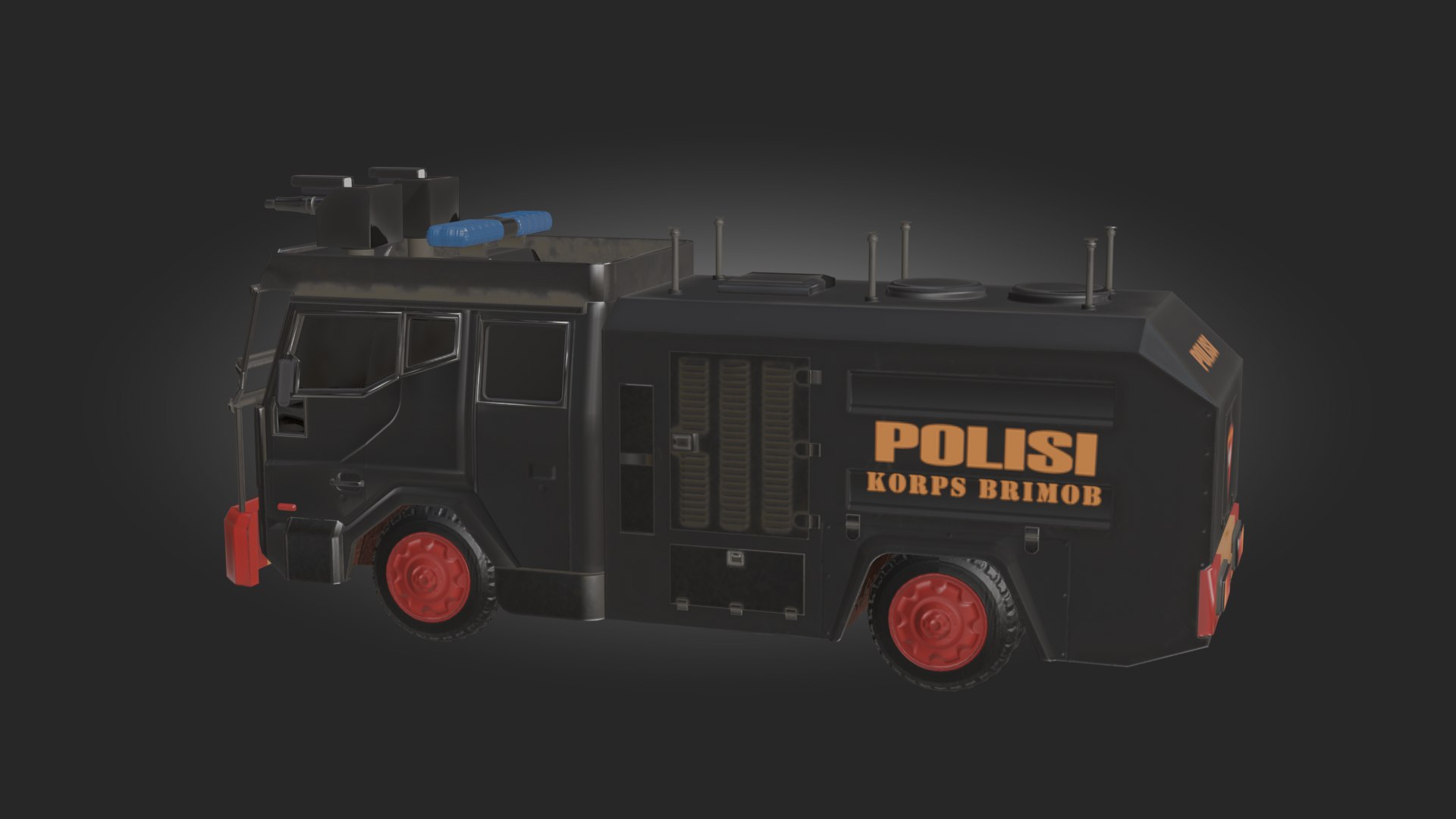 3D Polisi Indonesian Truck Low Poly 3D Model Model - TurboSquid 2313611