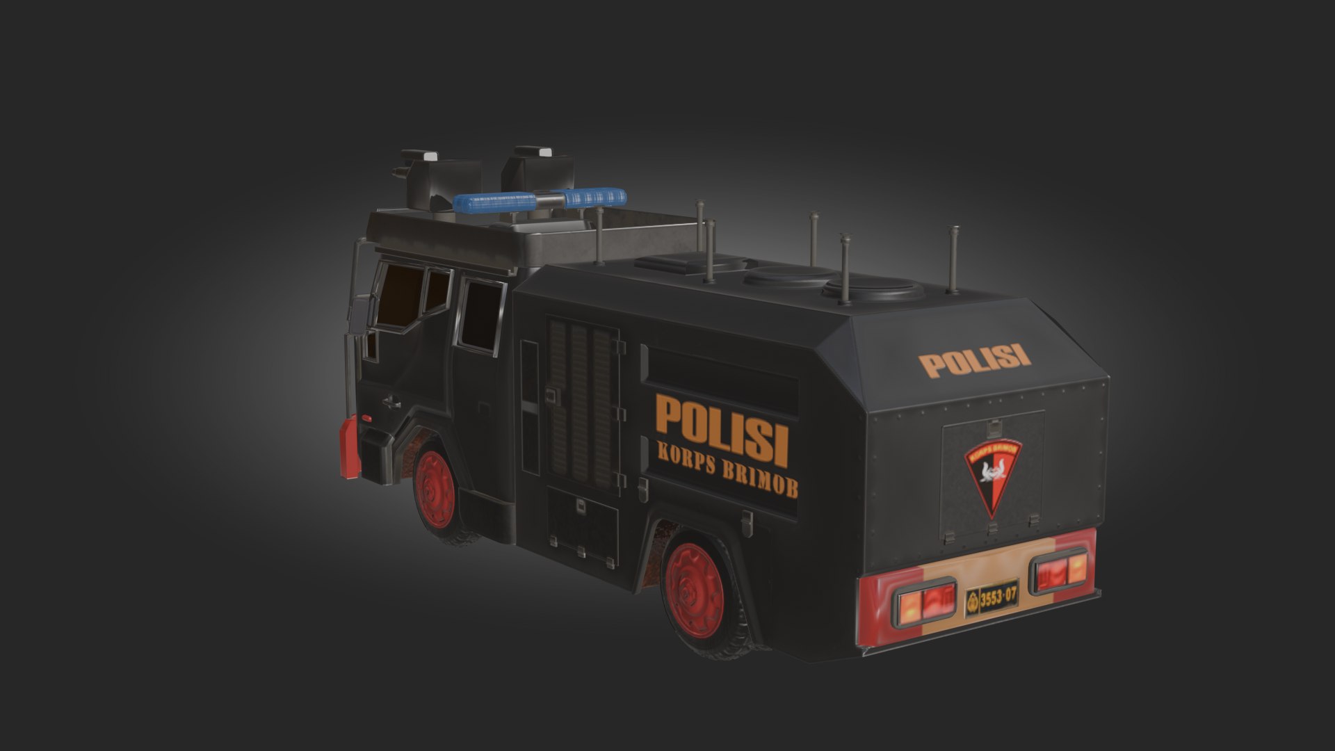 3D Polisi Indonesian Truck Low Poly 3D Model Model - TurboSquid 2313611