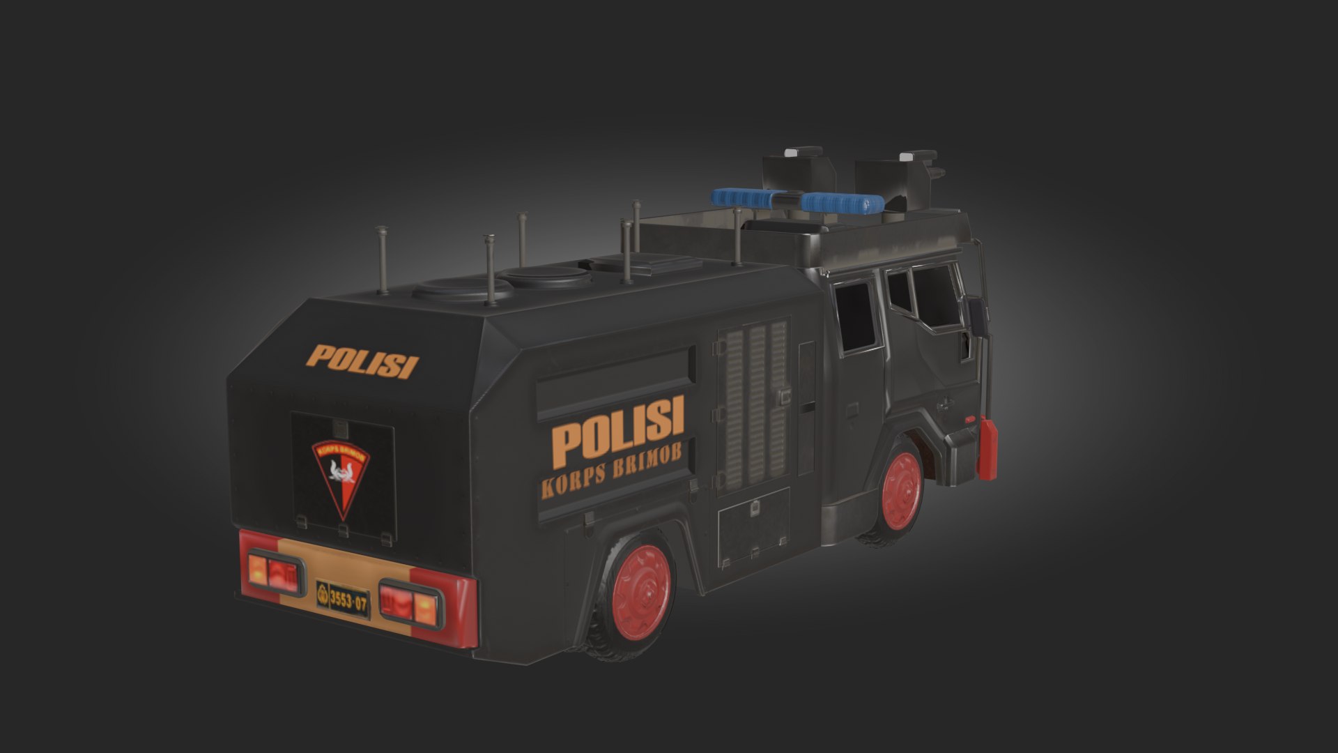 3D Polisi Indonesian Truck Low Poly 3D Model Model - TurboSquid 2313611
