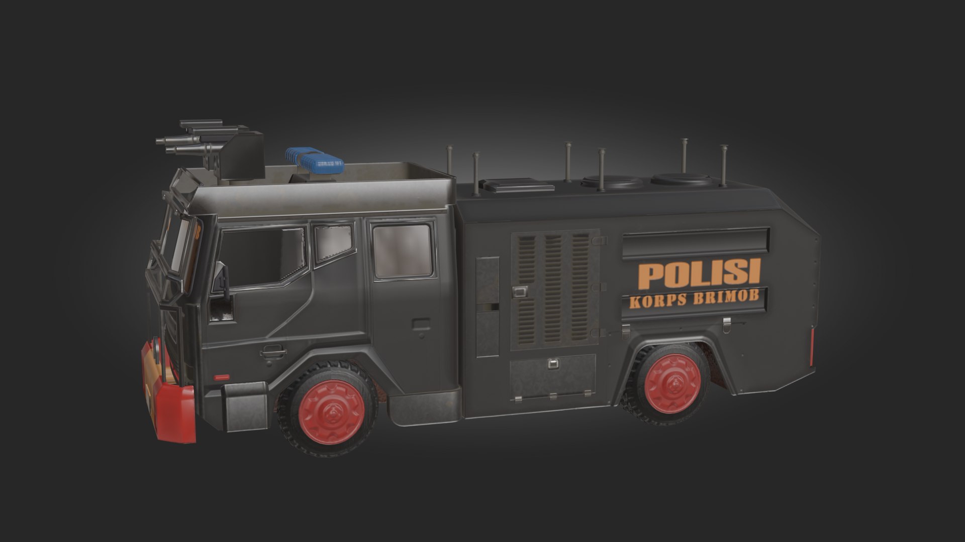 3D Polisi Indonesian Truck Low Poly 3D Model Model - TurboSquid 2313611