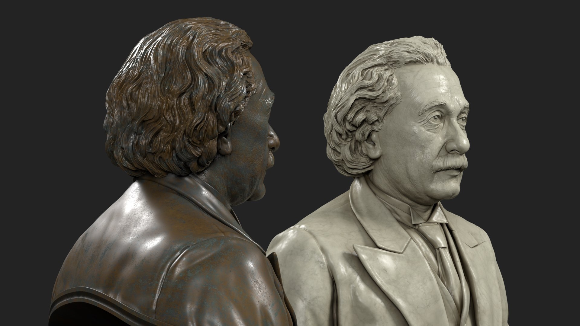 Einstein Bust 3D - TurboSquid 1288222