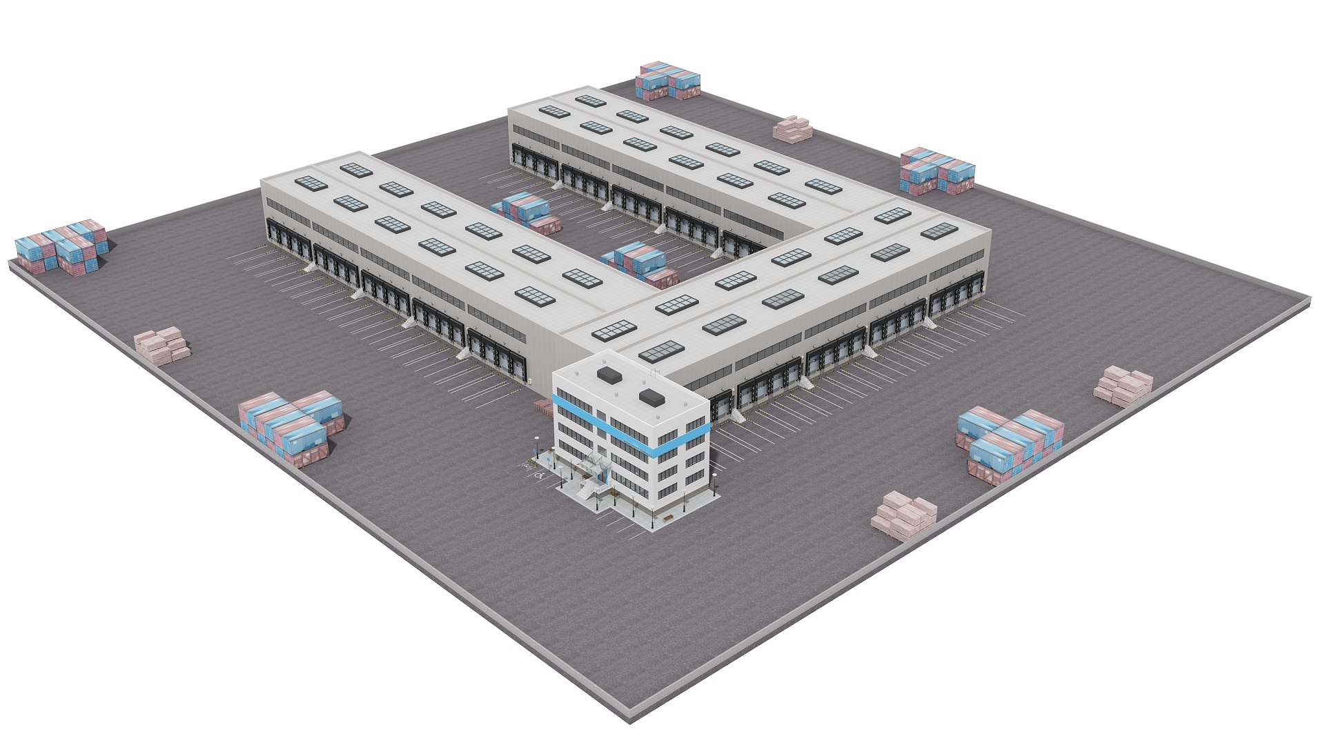 Logistics Building Model - TurboSquid 1942875
