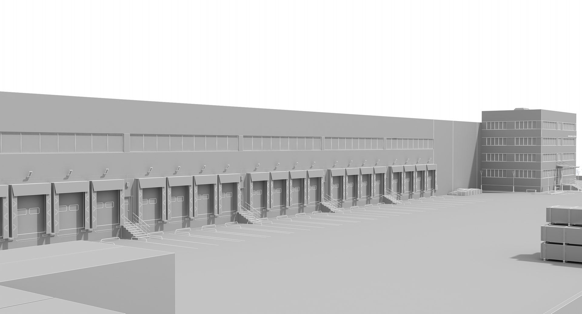 Logistics Building Model - TurboSquid 1942875