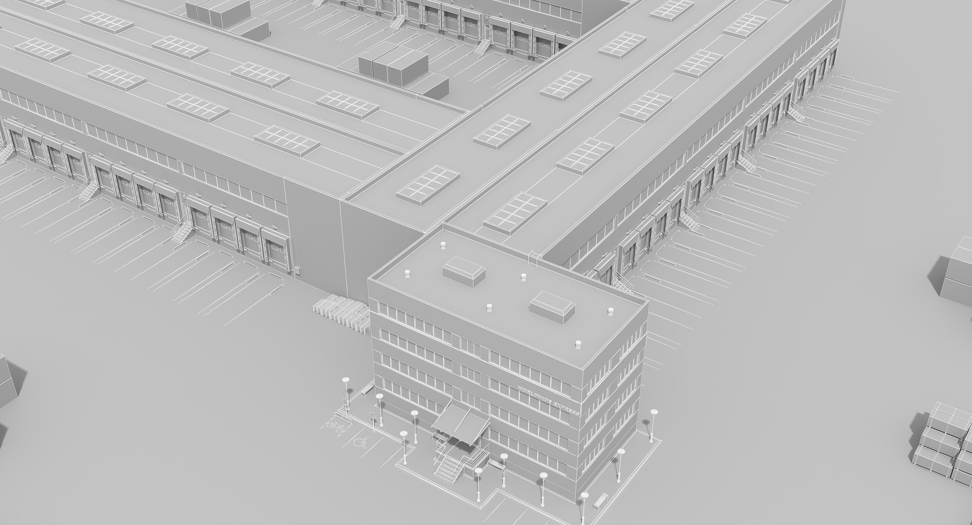 Logistics Building Model - TurboSquid 1942875