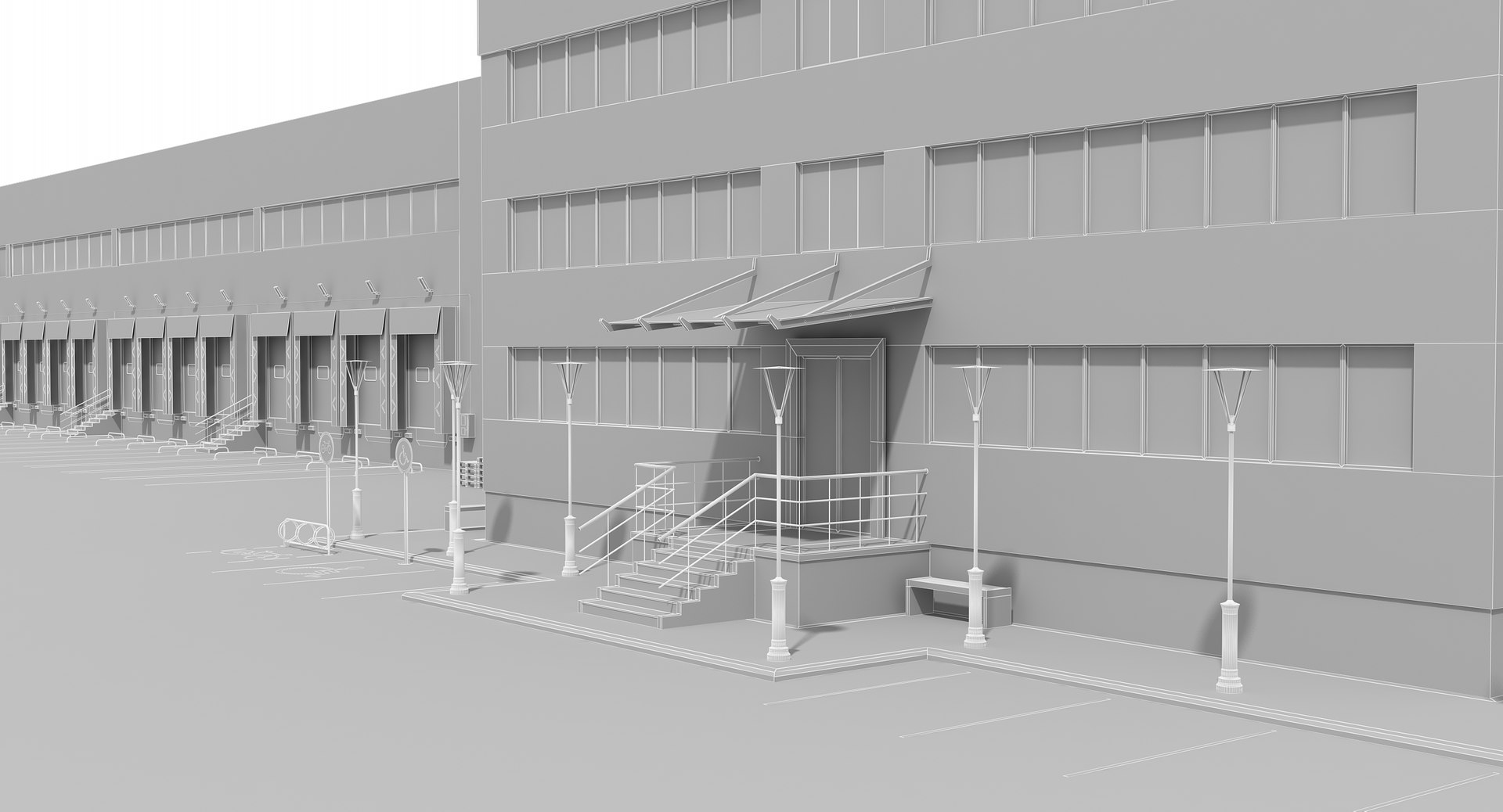 Logistics Building Model - TurboSquid 1942875