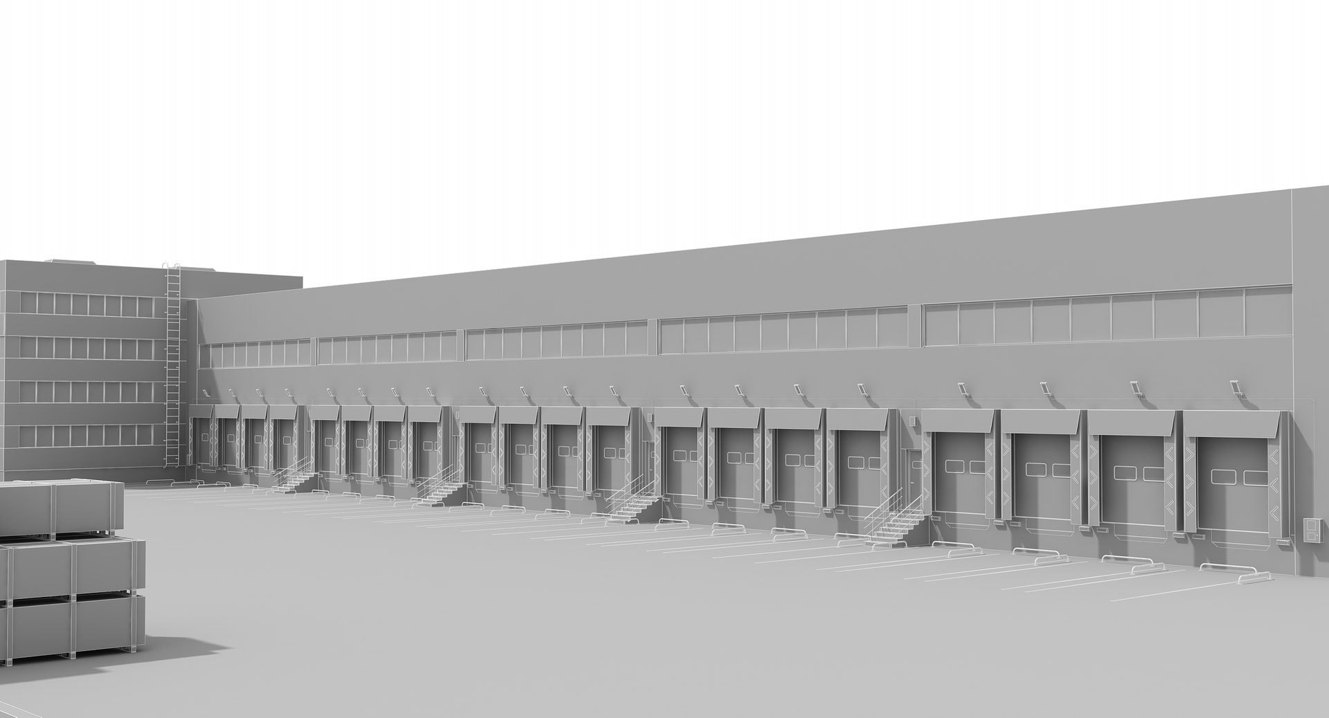 Logistics Building Model - TurboSquid 1942875