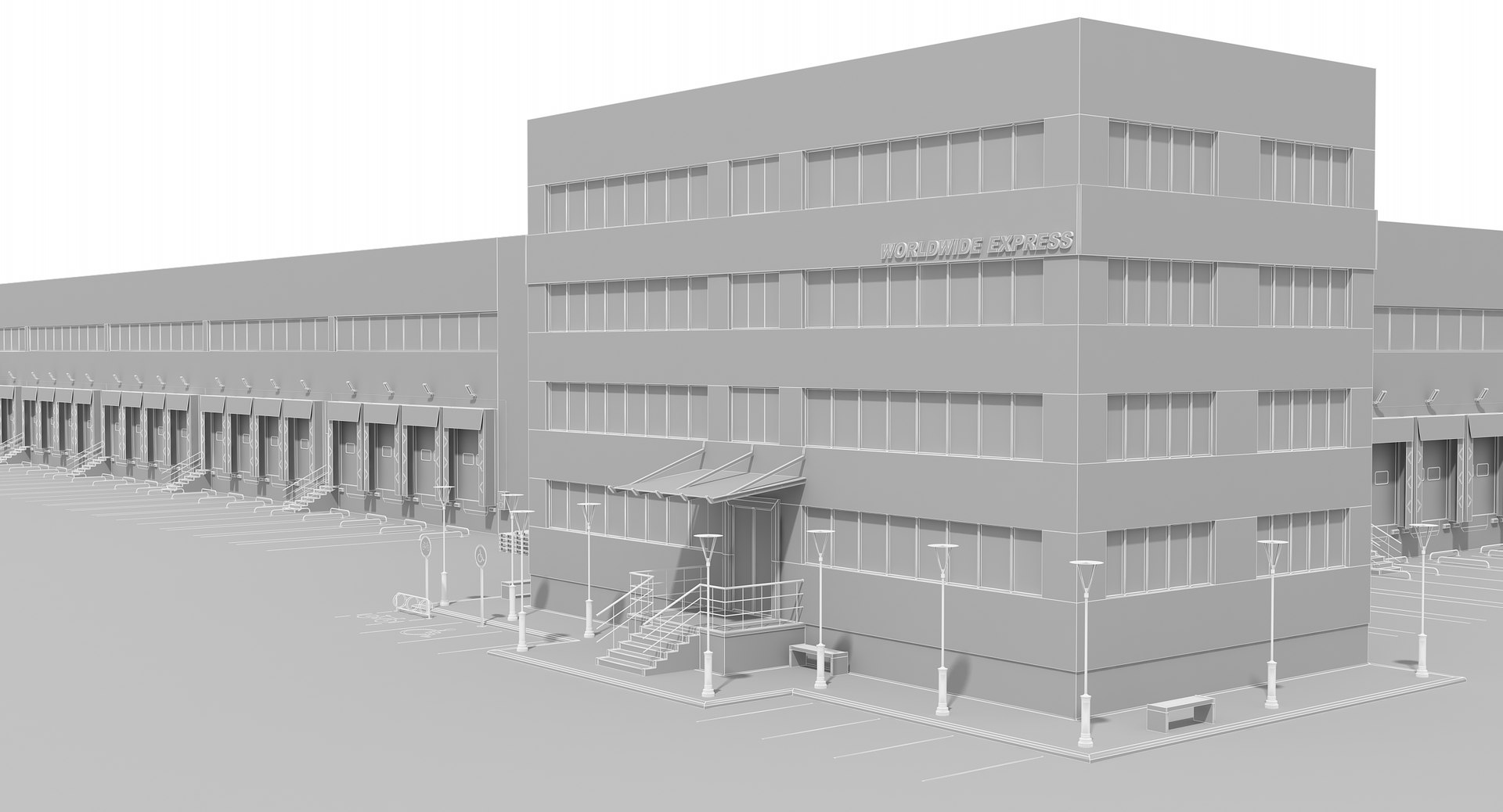 Logistics Building Model - TurboSquid 1942875