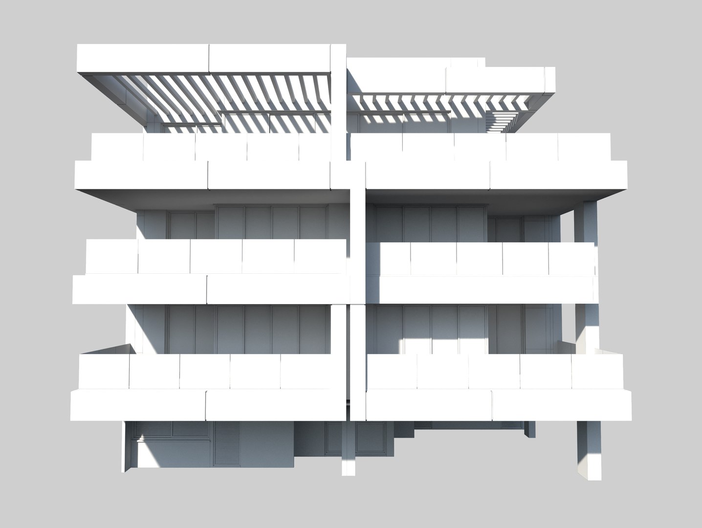 Modern Apartment Building 1 Low-poly 3D Model - TurboSquid 2051993