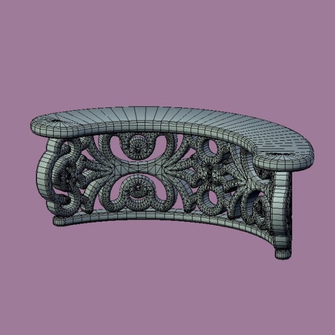 Stone Bench 3d Model