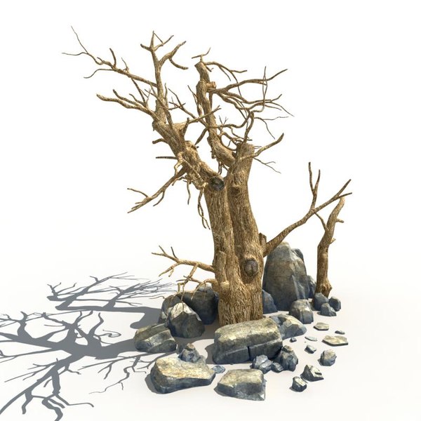 3d model scary tree dry