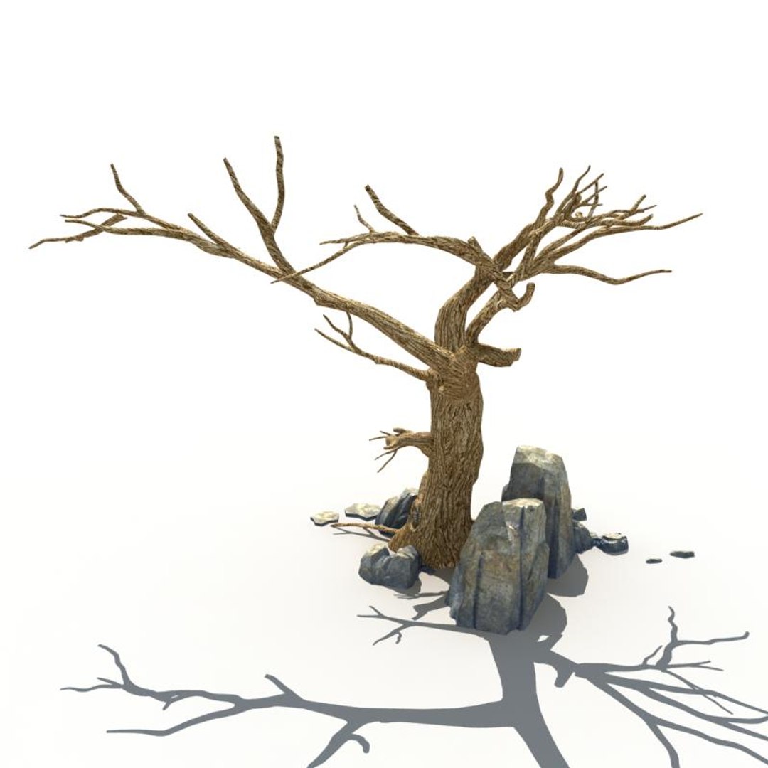 3d Model Scary Tree Dry