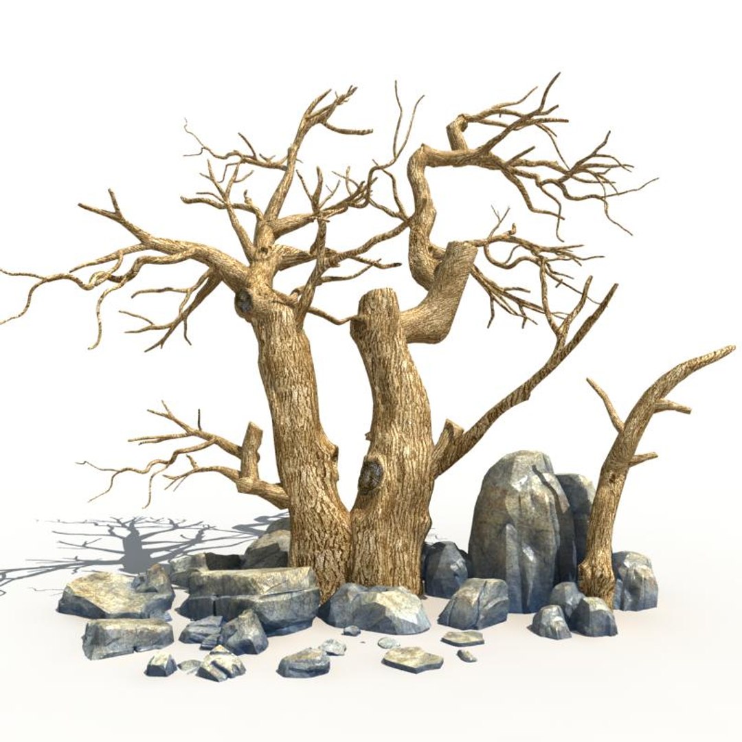 3d Model Scary Tree Dry