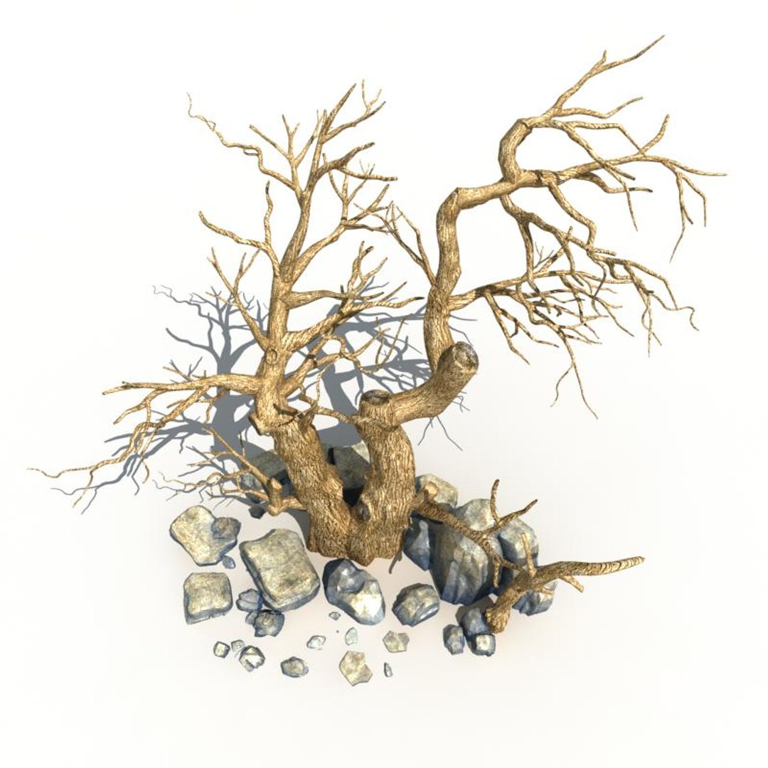 3d Model Scary Tree Dry