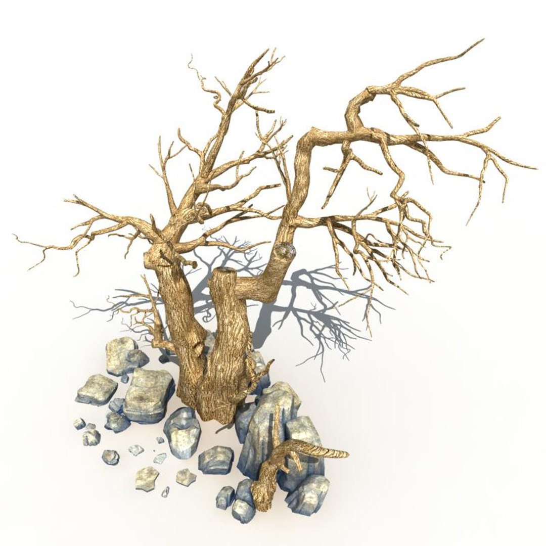 3d Model Scary Tree Dry