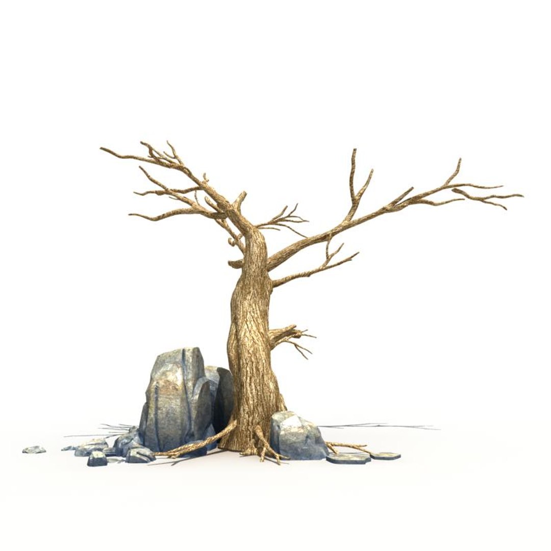 3d Model Scary Tree Dry