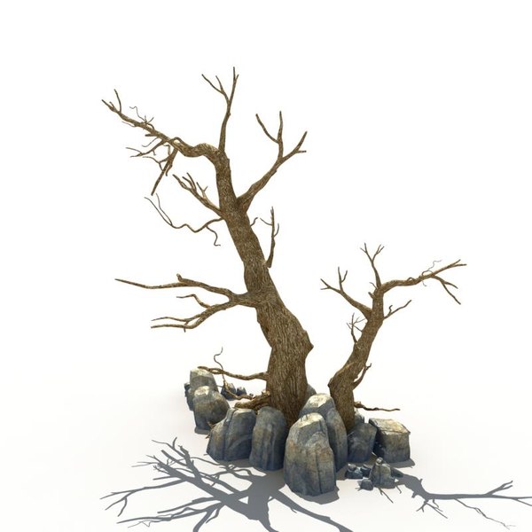 3d model scary tree dry