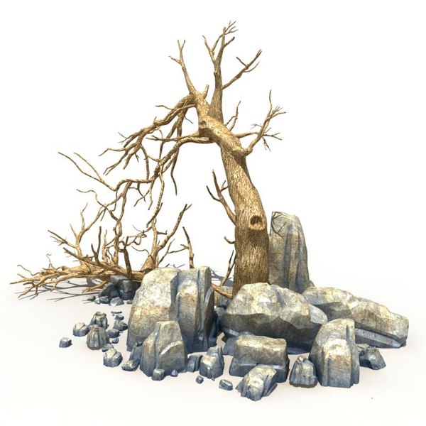 3d model scary tree dry