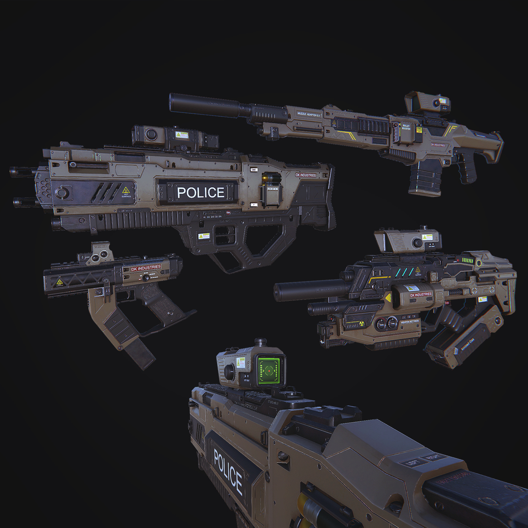3D fps pbr weapons v1 model - TurboSquid 1559514