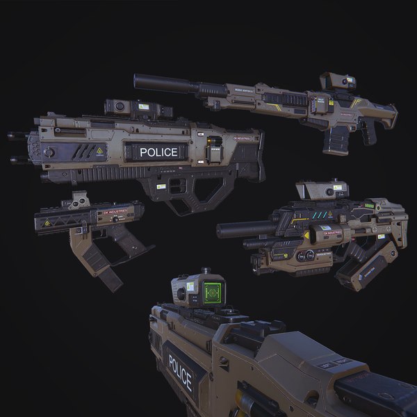 gun ink paint 3d max