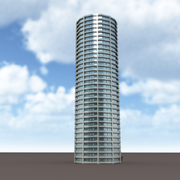 3d high-rise modelled model