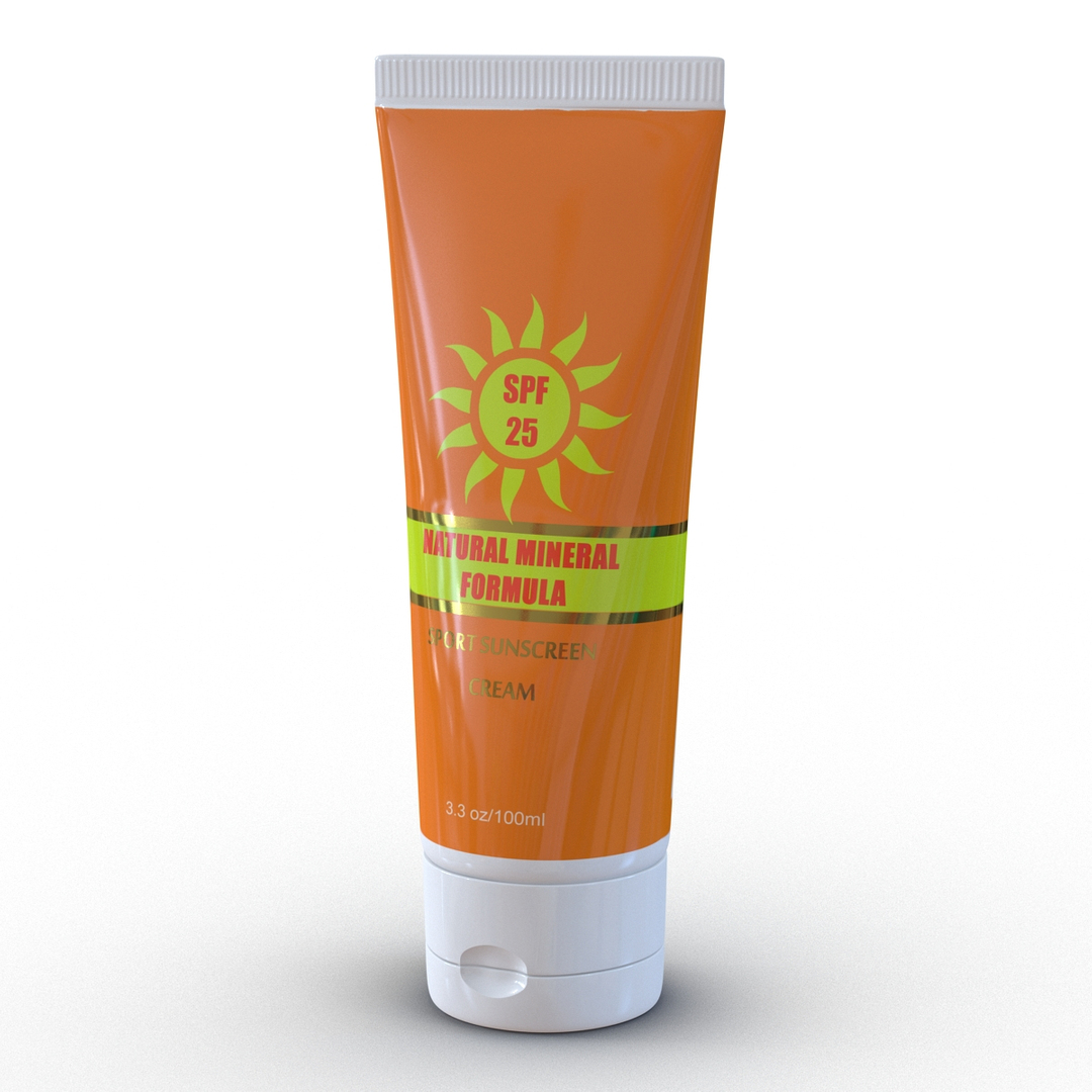 3d Sunscreen Tube Generic Model