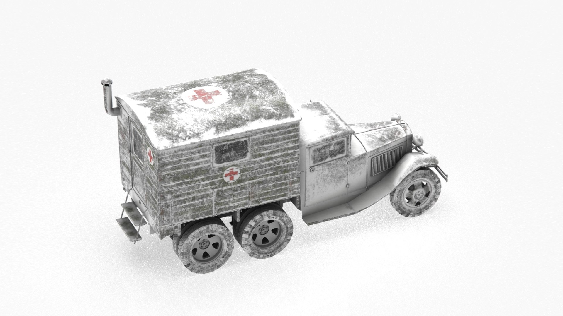 3D GAZ-AAA with Shelter model - TurboSquid 1838458