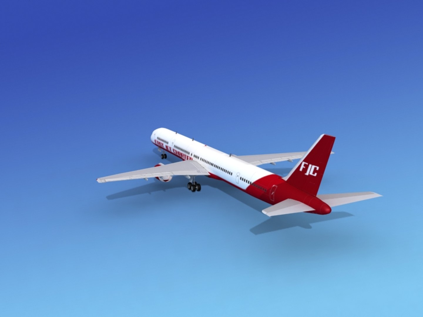 3d airline boeing 757 757-300 model